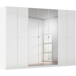 Dreht&uuml;renschrank Rauch "Kleiderschrank Schrank Garderobe OTELI inkl. Inneneinteilung", alpinwei&szlig;, hochglanz wei&szlig;, B:315cm H:229cm T:54cm, Holzwerkstoff, Schr&auml;nke, Dreht&uuml;renschrank, mit zus&auml;tzlichen Einlegeb&ouml;den, optional mit Spiegel MADE IN GERMANY