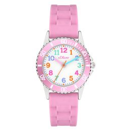 Quarzuhr s.Oliver "The Happy Time", rosa, Armbanduhren, Kinder, Quarzuhr, Armbanduhr, Silikonarmband, Kinderuhr, M&auml;dchen, Jungen, analog