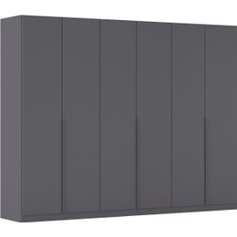 Dreht&uuml;renschrank OTTO HOME "Kleiderschrank Schrank Garderobe AGORDO Schlafzimmer", grau (graumetallic), B:271cm H:210cm T:54cm, Holzwerkstoff, Schr&auml;nke, Dreht&uuml;renschrank, durchdachte Innenausstattung, in 8 Breiten und 2 H&ouml;hen MADE IN GERMANY, Topseller