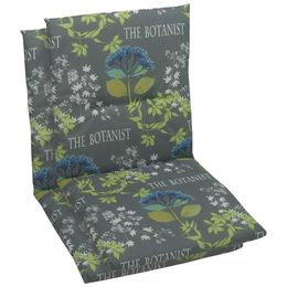 Sesselauflage GO-DE "Lima", grau (anthrazit), B:50cm H:5cm T:50cm, Obermaterial: 50% Baumwolle, 50% Polyester, Polsterauflagen, Ma&szlig;e ca.: 48 cm x 5 cm x 108 cm