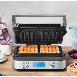 Gastroback Waffeleisen "42424 Advanced Control", silber (silberfarben), B:33cm H:13,4cm T:29cm, Waffeleisen