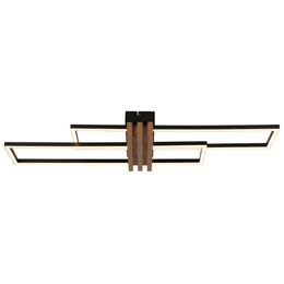 Globo LIGHTING Deckenleuchte "DAKARI I", schwarz matt, H: 8,6cm, 1 Stk., Leuchten, Deckenlampe Wohnzimmer-Leuchte Schlafzimmer-Leuchte Flur K&uuml;che, Deckenleuchte