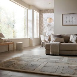 Teppich FLAIR RUGS "VARA WOOL", nat&uuml;rlich, B:160cm H:6mm L:230cm, Oberfl&auml;che: 100% Wolle. R&uuml;ckseite: 58% Wolle, 42% Synthetik, Teppiche, Teppich