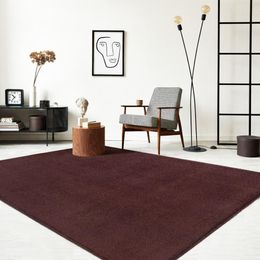 Teppich the carpet "Relax kuschelig & Super Soft, Anti-Rutsch Unterseite", bordeaux, B:340cm H:16mm L:240cm, Polyester, Teppiche, Teppich, Waschbar bis 30 Grad, Felloptik, Wohnzimmer Teppich, Kundenliebling