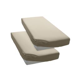 Spannbettlaken OTTO HOME "BLACKBERRY in BASIC und PREMIUM Qualit&auml;t, 100% Baumwolle", beige, B:90cm L:200cm, Jersey (110 g/m&sup2;), Obermaterial: 100% Baumwolle, Bettlaken, Spannbettlaken, f&uuml;r hohe Matratzen bis 28 cm, Bettlaken, Spannbetttuch, pflegeleicht, Topseller