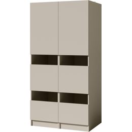 Mehrzweckschrank-Set BASIC BY BALCULINA "Washhome B/T/H 100x68x200", kaschmirfarben, B:100cm H:200cm T:68cm, Kastenm&ouml;bel-Sets, Breite 100cm, h&ouml;henverstellbare Metallf&uuml;&szlig;e