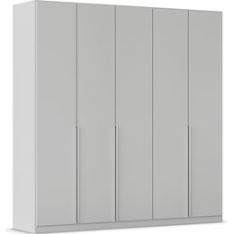 Dreht&uuml;renschrank OTTO HOME "Kleiderschrank Schrank Garderobe AGORDO Schlafzimmer", grau (seidengrau), B:226cm H:229cm T:54cm, Holzwerkstoff, Schr&auml;nke, Dreht&uuml;renschrank, durchdachte Innenausstattung, in 8 Breiten und 2 H&ouml;hen MADE IN GERMANY, Topseller