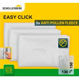 Fliegengitter-Gewebe Schellenberg "3er Set Pollenschutzvlies Austauschset", wei&szlig; (rahmen: wei&szlig; gewebe: wei&szlig;), B:130cm H:150cm, Insektenschutzgitter, f&uuml;r Fliegengitter Fenster Easy Click. 130 x 150 cm, wei&szlig;
