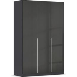 Dreht&uuml;renschrank OTTO HOME "Kleiderschrank Schrank Garderobe AGORDO Schlafzimmer", grau (graumetallic, effektgrau hochglanz), B:136cm H:210cm T:54cm, Holzwerkstoff, Schr&auml;nke, Dreht&uuml;renschrank, durchdachte Innenausstattung, in 8 Breiten und 2 H&ouml;hen MADE IN GERMANY, Topseller