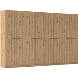 Dreht&uuml;renschrank Rauch "Kleiderschrank Schrank Garderobe OTELI inkl. Inneneinteilung", eiche artisan, B:360cm H:229cm T:54cm, Holzwerkstoff, Schr&auml;nke, Dreht&uuml;renschrank, mit zus&auml;tzlichen Einlegeb&ouml;den, optional mit Spiegel MADE IN GERMANY