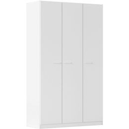 Dreht&uuml;renschrank Rauch "Kleiderschrank Schrank Garderobe OTELI inkl. Inneneinteilung", wei&szlig; (alpinwei&szlig;), B:136cm H:229cm T:54cm, Holzwerkstoff, Schr&auml;nke, Dreht&uuml;renschrank, mit zus&auml;tzlichen Einlegeb&ouml;den, optional mit Spiegel MADE IN GERMANY