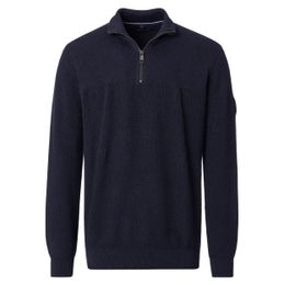 Troyer Casamoda "Casamoda Stricktroyer uni", Herren, Gr. L, blau (dunkelblau), 100% Baumwolle, Pullover Troyer