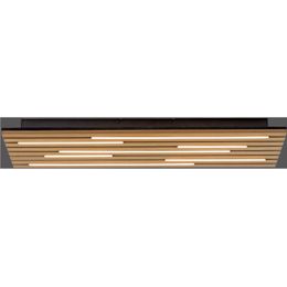 JUST LIGHT LED Deckenleuchte "AKUSTIK", holz, natur, 1, H: 5cm, 1 Stk., Leuchten, Akustikpaneel mit Echtholzfurnier: Eiche, LED Deckenleuchte