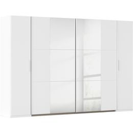 Schwebet&uuml;renschrank Rauch "Kleiderschrank Dreht&uuml;renschrank Schrank Garderobe KRONACH", alpinwei&szlig;, griffleisten alu, mit 2 spiegel, B:311cm H:210cm T:59cm, Holzwerkstoff, Schr&auml;nke, Schwebet&uuml;renschrank, Kombischrank optional mit 1 oder 2 Spiegel viele B&ouml;den MADE IN GERMANY
