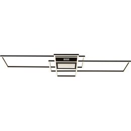 Globo LIGHTING Deckenleuchte "SAUNDERS", schwarz matt, H: 6,8cm, 1 Stk., Leuchten, Deckenlampe Wohnzimmer-Leuchte Schlafzimmer-Leuchte Flur K&uuml;che, Deckenleuchte