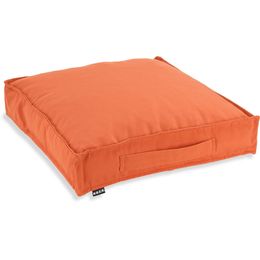 HOCK Sitzkissen H.O.C.K. "Classic Uni", orange (orange, unifarben), B:50cm H:10cm L:50cm, Polyacryl (dralon), Dekokissen_Sitzkissen_Kissenh&uuml;llen, Sitzkissen, 50/50 cm