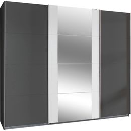 Schwebet&uuml;renschrank wimex "Bern Schiebet&uuml;renschrank", wei&szlig; (graphit, wei&szlig;, alu), B:270cm H:210cm T:64cm, Holzwerkstoff, Schr&auml;nke, Schwebet&uuml;renschrank, Schrank mit zus&auml;tzlicher Innenausstattung, Garderobe
