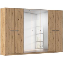 Dreht&uuml;renschrank Rauch "Kleiderschrank Schrank Garderobe OTELI inkl. Inneneinteilung", eiche artisan, B:315cm H:210cm T:54cm, Holzwerkstoff, Schr&auml;nke, Dreht&uuml;renschrank, mit zus&auml;tzlichen Einlegeb&ouml;den, optional mit Spiegel MADE IN GERMANY