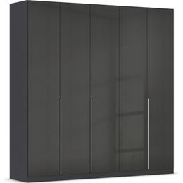 Dreht&uuml;renschrank OTTO HOME "Kleiderschrank Schrank Garderobe AGORDO Schlafzimmer", grau (graumetallic, effektgrau hochglanz), B:226cm H:229cm T:54cm, Holzwerkstoff, Schr&auml;nke, Dreht&uuml;renschrank, durchdachte Innenausstattung, in 8 Breiten und 2 H&ouml;hen MADE IN GERMANY, Topseller