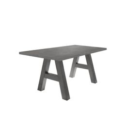 M&auml;usbacher Esstisch M&Auml;USBACHER "Mister", grau (tischplatte: graphitfarben), B:160cm H:77cm T:90cm, Tische, Esstisch, mit Auszug (160-210 cm), Gestell in A-Form