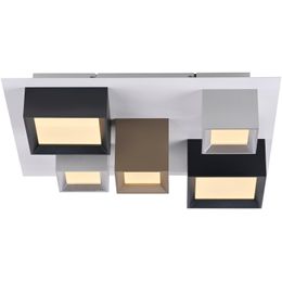 NEUHAUS PURE LED Deckenleuchte "PURE Manhattan", grau (multicolor), 1, &Oslash; 15cm H: 15cm, 1 Stk., Leuchten, Stufenloses dimmen per Funk-Fernbedienung, CCT, Multicolor, LED Deckenleuchte