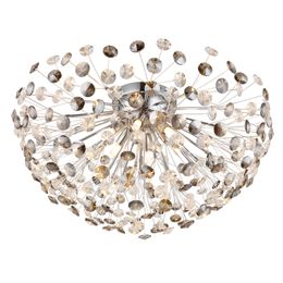 Globo LIGHTING Deckenleuchte "KATRINA", verchromt, &Oslash; 60cm H: 32,5cm, 1 Stk., Leuchten, Deckenlampe Wohnzimmer-Leuchte Schlafzimmer-Leuchte Flur K&uuml;che, Deckenleuchte