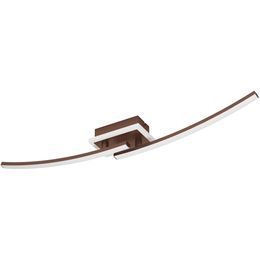 Eglo Deckenleuchte "Lungolago Deckenlampe, B&uuml;rolampe Decke, Metall und Kunststoff, Lampe", braun, 1, H: 6cm, 1 Stk., Leuchten, Wand-/Deckenleuchte - L74 x B14 x H6 cm - bronze - 12W inkl., Deckenleuchte