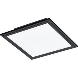 Eglo Deckenleuchte "Salobrena 1 Deckenlampe, wei&szlig; und schwarz, Aufbaulampe, Flurlampe", schwarz, 1, H: 5cm, 1 Stk., Leuchten, Aufbauleuchte f&uuml;r B&uuml;ro, Flur und K&uuml;che, B&uuml;rolampe, 30x30 cm, Deckenleuchte