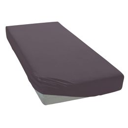 Spannbettlaken OTTO HOME "BLACKBERRY in BASIC und PREMIUM Qualit&auml;t, 100% Baumwolle", grau (anthrazit), B:120cm L:200cm, Jersey (110 g/m&sup2;), Obermaterial: 100% Baumwolle, Bettlaken, Spannbettlaken, f&uuml;r hohe Matratzen bis 28 cm, Bettlaken, Spannbetttuch, pflegeleicht, Topseller