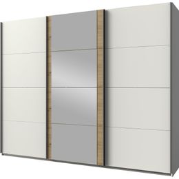 Schwebet&uuml;renschrank wimex "Bern Schiebet&uuml;renschrank", wei&szlig; (wei&szlig;, artisan oak nachbildung, alu), B:225cm H:210cm T:64cm, Holzwerkstoff, Schr&auml;nke, Schwebet&uuml;renschrank, Schrank mit zus&auml;tzlicher Innenausstattung, Garderobe