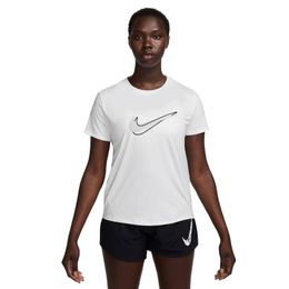 Nike One Swoosh HBR Dri-Fit SS Top Bekleidung Damen wei&szlig; S