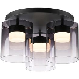 JUST LIGHT LED Deckenleuchte "ELIO", schwarz, 3, &Oslash; 39cm H: 23cm, 1 Stk., Leuchten, 3-Stufen Dimmer, Switchmo, LED Deckenleuchte