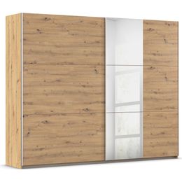 Schwebet&uuml;renschrank Rauch "Kleiderschrank Schrank Garderobe AURELIO", braun (eiche artisan), B:261cm H:210cm T:59cm, Holzwerkstoff, Schr&auml;nke, Schwebet&uuml;renschrank, zeitloses Design, viele Farben, Breiten 175/218/261 cm MADE IN GERMANY