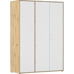Kleiderschrank Rauch "VOYAGER Garderobe W&auml;scheschrank Schlafzimmer", alpinwei&szlig;, eiche artisan, griffe wei&szlig;, B:140cm H:194cm T:53cm, Holzwerkstoff, Schr&auml;nke, Kleiderschrank, mit 2 modernen Griffvarianten, viel Stauraum MADE IN GERMANY