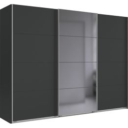 Schwebet&uuml;renschrank wimex "Ernie Kleiderschrank mit Spiegel, Made in Germany", grau (graphit), B:270cm H:210cm T:65cm, Schr&auml;nke, Schwebet&uuml;renschrank, Schlafzimmerschrank in verschiedenen Breiten