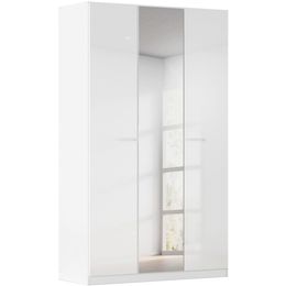 Dreht&uuml;renschrank Rauch "Kleiderschrank Schrank Garderobe OTELI inkl. Inneneinteilung", alpinwei&szlig;, hochglanz wei&szlig;, B:136cm H:229cm T:54cm, Holzwerkstoff, Schr&auml;nke, Dreht&uuml;renschrank, mit zus&auml;tzlichen Einlegeb&ouml;den, optional mit Spiegel MADE IN GERMANY