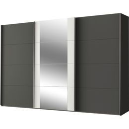 Schwebet&uuml;renschrank wimex "Bern Schiebet&uuml;renschrank", wei&szlig; (graphit, wei&szlig;, alu), B:313cm H:210cm T:64cm, Holzwerkstoff, Schr&auml;nke, Schwebet&uuml;renschrank, Schrank mit zus&auml;tzlicher Innenausstattung, Garderobe