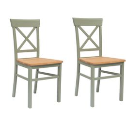 Esszimmerstuhl OTTO HOME "Tatra", gr&uuml;n (olivgr&uuml;n, eiche, eiche natur), B:42cm H:93cm T:50cm, Massivholz, St&uuml;hle, Esszimmerstuhl, Holzstuhl im 2er, 4er oder 6er-Set, K&uuml;chenstuhl Landhaus