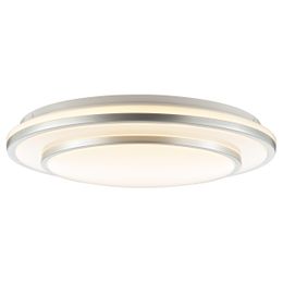 Brilliant LED Deckenleuchte "Luciano", aluminiumfarben, wei&szlig;, 1, &Oslash; 39cm H: 7cm, 1 Stk., Leuchten, &Oslash; 39 cm, Lichtfarbe bei Montage w&auml;hlbar, 2700 K, 4000 K oder 6500 K, LED Deckenleuchte