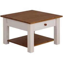Couchtisch OTTO HOME "Chicago", wei&szlig; (wei&szlig;, honig), B:60cm H:40cm T:60cm, Tische, Couchtisch, in zwei Gr&ouml;&szlig;en, Landhausstil, zus&auml;tzlicher Stauraum