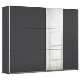 Schwebet&uuml;renschrank Rauch "Kleiderschrank Schrank Garderobe AURELIO", grau (graumetallic), B:261cm H:210cm T:59cm, Holzwerkstoff, Schr&auml;nke, Schwebet&uuml;renschrank, zeitloses Design, viele Farben, Breiten 175/218/261 cm MADE IN GERMANY