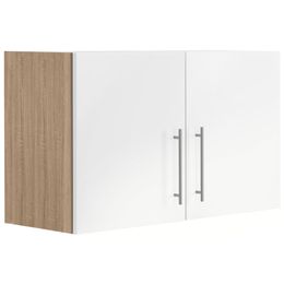 Wiho-K&uuml;chen H&auml;ngeschrank WIHO K&Uuml;CHEN "Cali", wei&szlig; (front: wei&szlig; matt, korpus: sonoma eichefarben), B:100cm H:56,5cm T:35cm, Schr&auml;nke, H&auml;ngeschrank, 100 cm breit