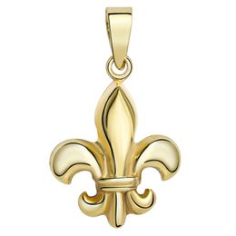 Kettenanh&auml;nger Firetti "Schmuck Geschenk Gold 333 Halsschmuck Anh&auml;nger Halskette Fleur de lys", gold (gelbgoldfarben), Schmuckanh&auml;nger, Damen, Gelbgold 333, 0,6 g, Kettenanh&auml;nger
