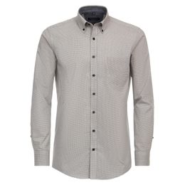 Langarmhemd Casamoda "Casamoda Freizeithemd Print", Herren, Gr. XL, Normalgr&ouml;&szlig;en, gelb, 100% Baumwolle, bedruckt, comfort fit, Hemden