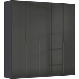 Dreht&uuml;renschrank OTTO HOME "Kleiderschrank Schrank Garderobe AGORDO Schlafzimmer", grau (graumetallic, effektgrau hochglanz), B:226cm H:229cm T:54cm, Holzwerkstoff, Schr&auml;nke, Dreht&uuml;renschrank, durchdachte Innenausstattung, in 8 Breiten und 2 H&ouml;hen MADE IN GERMANY, Topseller