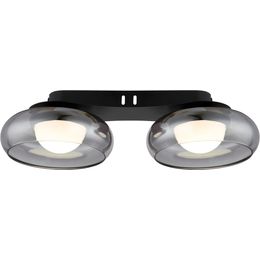 Globo LIGHTING Deckenleuchte "CARLENE", schwarz matt, 1, H: 10cm, 1 Stk., Leuchten, LED Deckenleuchte f&uuml;r Wohn- & Schlafzimmer modern, Deckenleuchte
