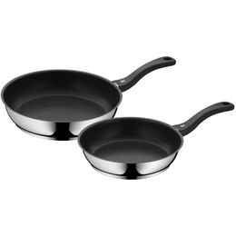 Pfannen-Set WMF "Devil, Bratpfannen Induktion, robuste Antihaftversiegelung", schwarz (edelstahlfarben, schwarz), &Oslash;:28cm, Pfannen, TransTherm-Allherdboden, f&uuml;r alle Herdarten geeignet, Bakelitgriff