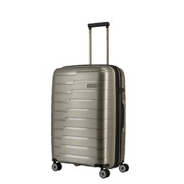 Trolley Travelite "AIR BASE Reisekoffer Hartschale", Gr. B/H/T: 45cm x 67cm x 27cm 71 l, champagne, Polypropylen, Koffer, kratzresistenter Oberfl&auml;che und cleverer Innenaufteilung
