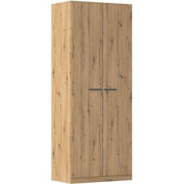 Dreht&uuml;renschrank Rauch "Kleiderschrank Schrank Garderobe OTELI inkl. Inneneinteilung", eiche artisan, B:91cm H:229cm T:54cm, Holzwerkstoff, Schr&auml;nke, Dreht&uuml;renschrank, mit zus&auml;tzlichen Einlegeb&ouml;den, optional mit Spiegel MADE IN GERMANY