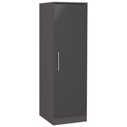 Wiho-K&uuml;chen Seitenschrank WIHO K&Uuml;CHEN "Cali", schwarz (front: anthrazit glanz, korpus: anthrazit matt), B:50cm H:165cm T:57cm, Schr&auml;nke, Seitenschrank, 50 cm breit